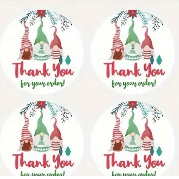 Office | 6 Pcs Elf Thank You For Your Order Stickers | Poshmark